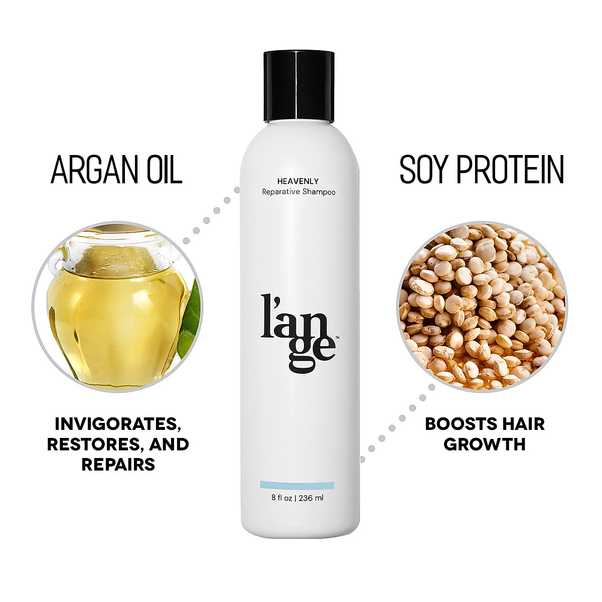 L'ANGE HAIR HEAVENLY Reparative Shampoo - Paraben Free & SLS Free Repairing and Moisturizing Shampoo for Women & Men, Natural Hydrating Shampoo with Aloe Vera, Chamomile, Coconut Oiil (8 Oz)