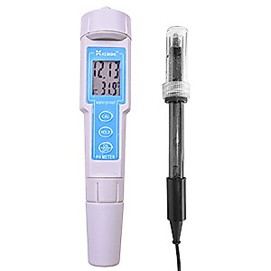 PUL FACTORY 6020A Waterproof Hand Held PH Meter with ATC and External Electrode, 0~14ph Range