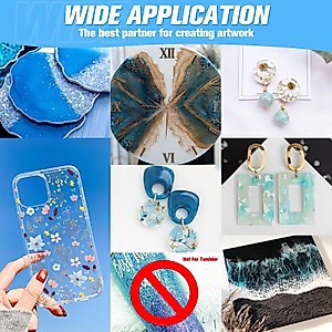 Teexpert Epoxy Resin Crystal Clear: 34oz Epoxy Resin kit 3X Yellowing Resistant Fast Curing for Casting Coating Art DIY Craft Jewelry Wood Table - 2 Part(17oz Resin and 17oz Hardener)