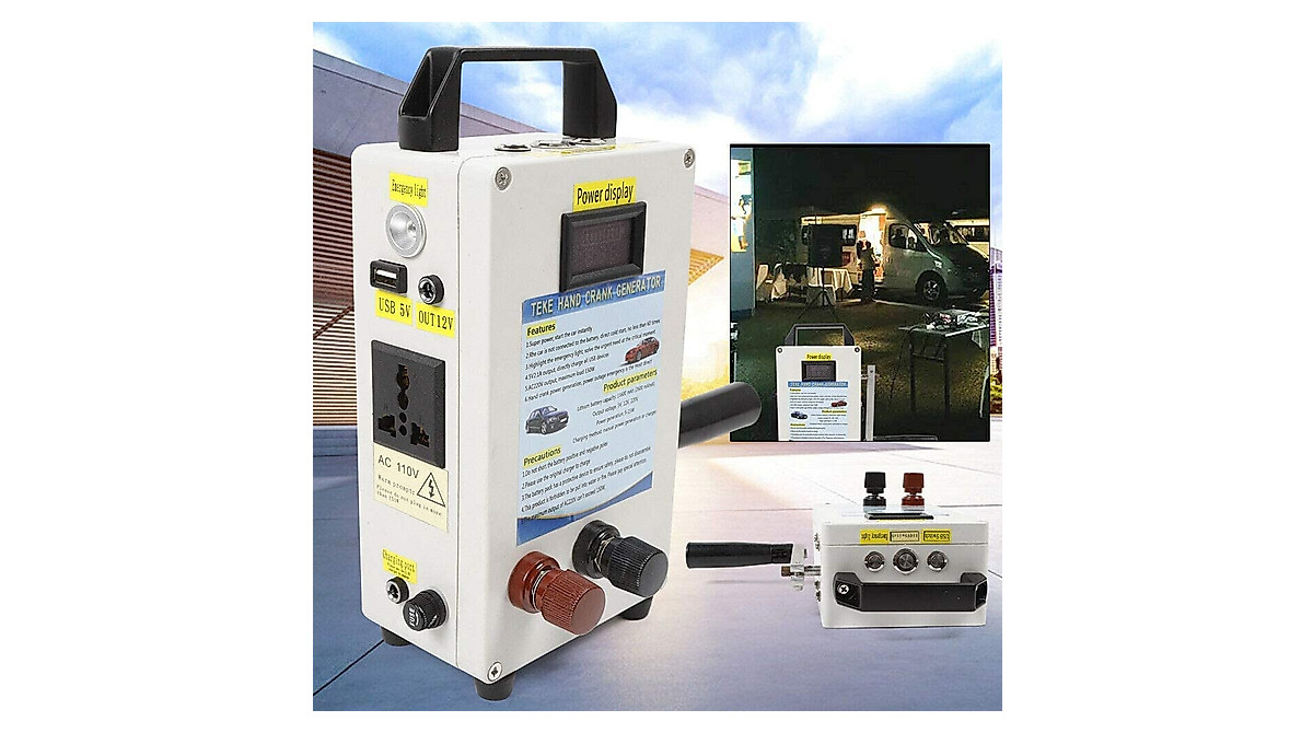 Portable Hand Crank Generator for Emergency Power