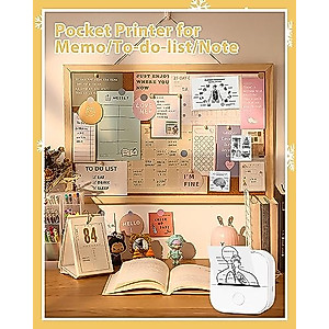 Memoqueen Mini Sticker Printer with 3 Rolls Paper T02 Mini Portable Thermal Printer,Sticker Maker Machine for Study, Brithday Gift, Journal, Work, Children DIY, Compatible with Phone & Tablet, White