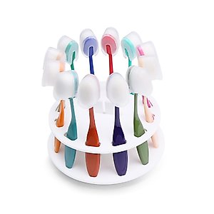 Yoseng 12 pcs Ink Blending Brushes Blenders(Head Diameter 0.85 inches) for Card Making,Craft Broad Application Assortment Paper Crafter with Cover and Rotating Brush Holder