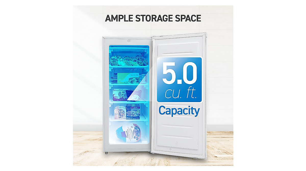 Commercial Cool Upright Freezer, Stand Up Freezer 5 Cu Ft with ...