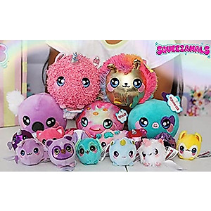 Squeezamals Mystery Black Box Collector Pack- 6 Exclusive Characters- The Mystery is 100% of The Fun! Perfect for Your Little One to Surprise with These Mini plushies! Peel and Reveal