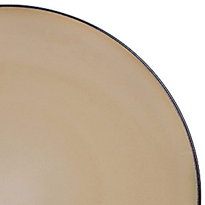 Gibson Soho Lounge Round Reactive Glaze Stoneware Dinnerware Set, Service for 4 (16pc), Taupe