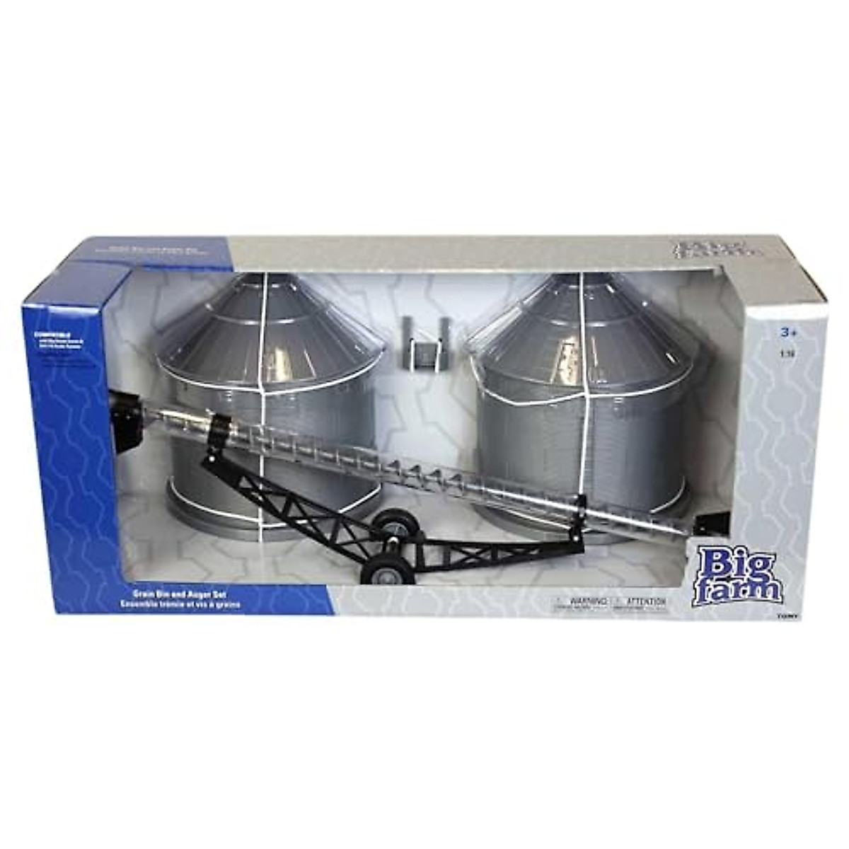 John Deere Tomy Big Farm Scale Grain Bin & Auger Set (1:16 Scale)