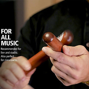 Meinl Percussion Select Hardwood Claves Musical Instrument Sticks — NOT Made in China — for Live, Studio and Classrooms, 2-Year Warranty (CL1RW)