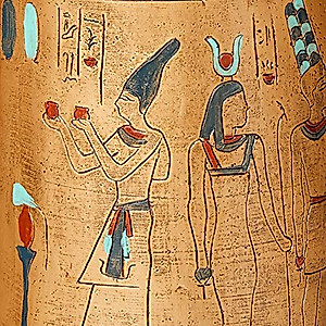 Design Toscano Golden Pedastal of The Egyptian Kings Sculptural Column, full color