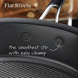 Anolon X SearTech Aluminum Nonstick Saute Pan with Lid, 3.5-Quart, Super Dark Gray