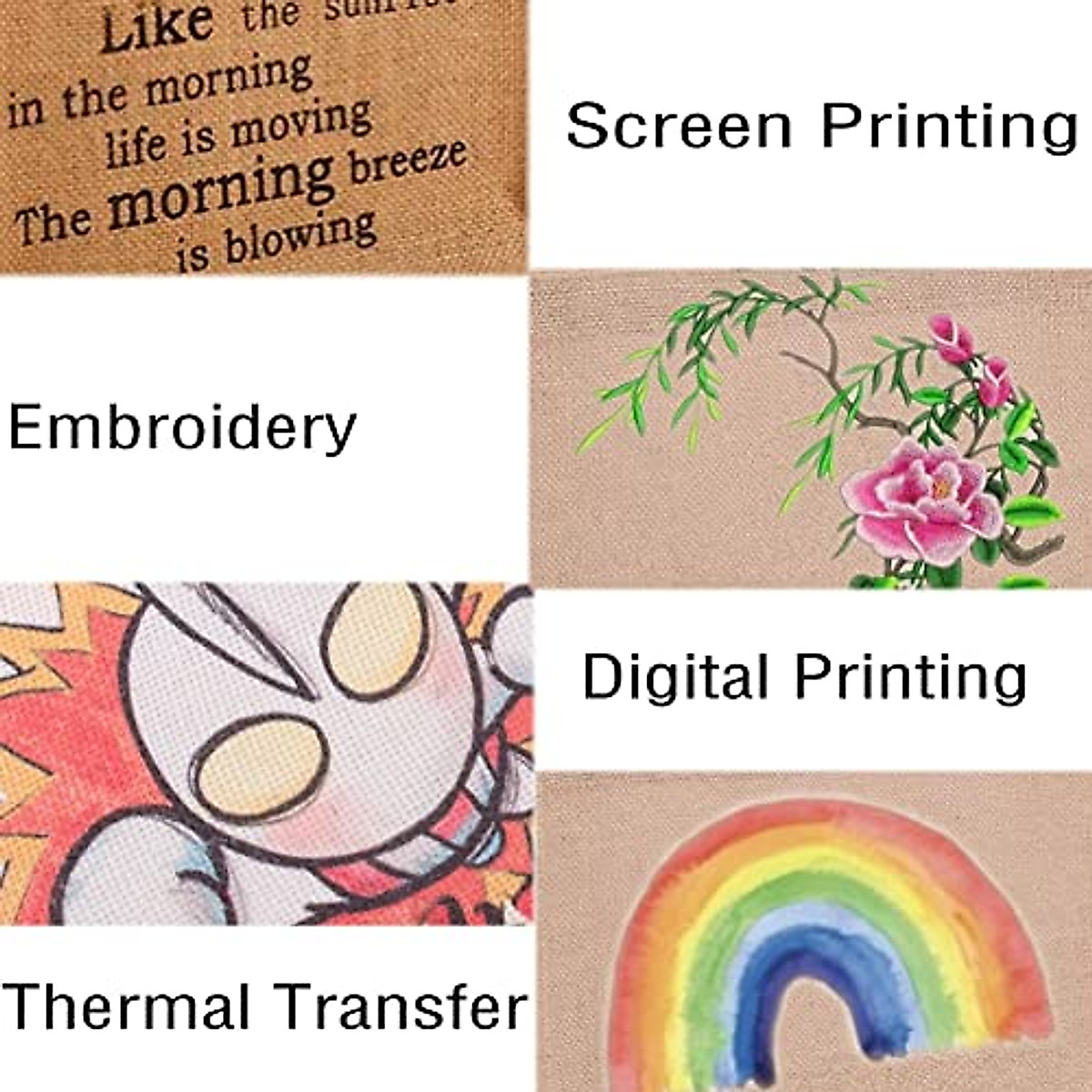 Achaohe Burlap Tote Bags Bulk 6 Pack Jute Reusable Canvas Gift Favors Bag with handle Water Resistant for Women Bridesmaid Wedding Beach Shopping (6 Pack 12 x 9.8 x 3.9)