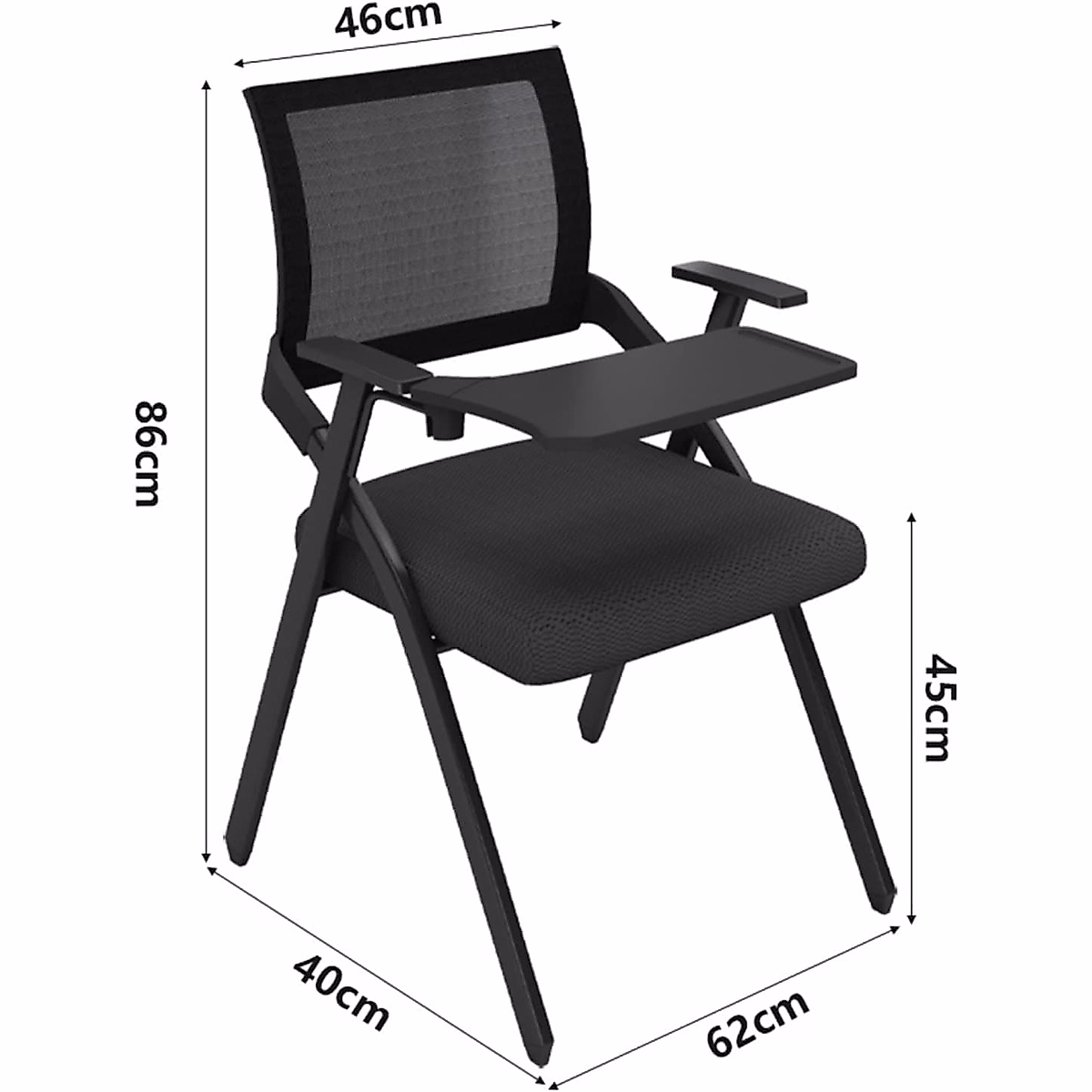 ANIIC Office Chair Gaming Chair Desk Chair Staff Chair Conference Room Office Chair Training Chair Folding with Writing Board School Desk and Chair Computer Chair Home Office Desk Chairs (Color : C)