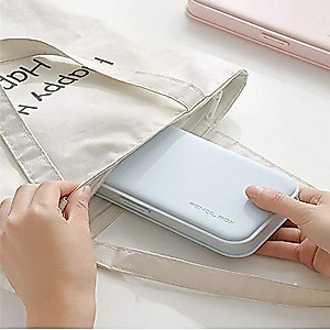 Funny live Durable Plastic Pencil Box,Small Items Organizer Box with 3 Compartments Plastic Mini Stationery Case Light Color Pencil Case for Pens Pencils School Supplies (Light Gray)