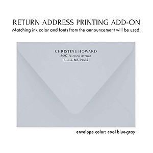 Hello Love Goods Personalized High School Graduation Announcements with Envelopes, Light Gray Classic Grad Announcements, 5.5x4.25