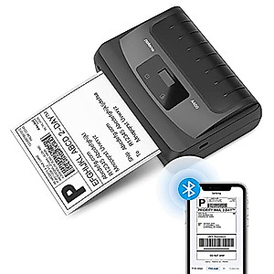 POLONO A400 Bluetooth Thermal Label Printer - 4x6 Label Printer for Small Business Shipping Packages - Portable Printer, Direct Thermal Shipping Labels 2Rolls (80 Labels/Roll)