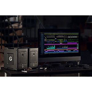 SanDisk Professional 32TB G-RAID Shuttle SSD - Transportable, 8-Bay External Solid State Drive; Thunderbolt 3 and USB-C; Hardware RAID; up to 2800MB/s Read - SDPS24H-032T-NBAAB
