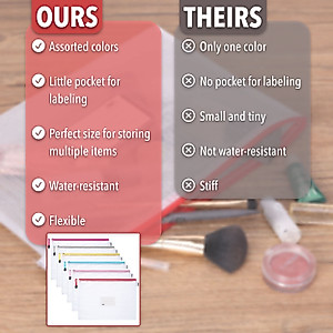 Mr. Pen- Mesh Zipper Pouch, A4, 6 Pack, Zipper Pouch with Label Pocket, Plastic Mesh Zipper Pouch, Large Mesh Zipper Pouch, Mesh Zipper Pouch Large, Zipper Pouch Bags, Board Game Storage