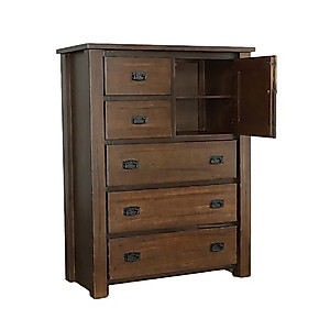 Progressive Furniture Trestlewood Chest, 40" x 18" x 52" H, Brown