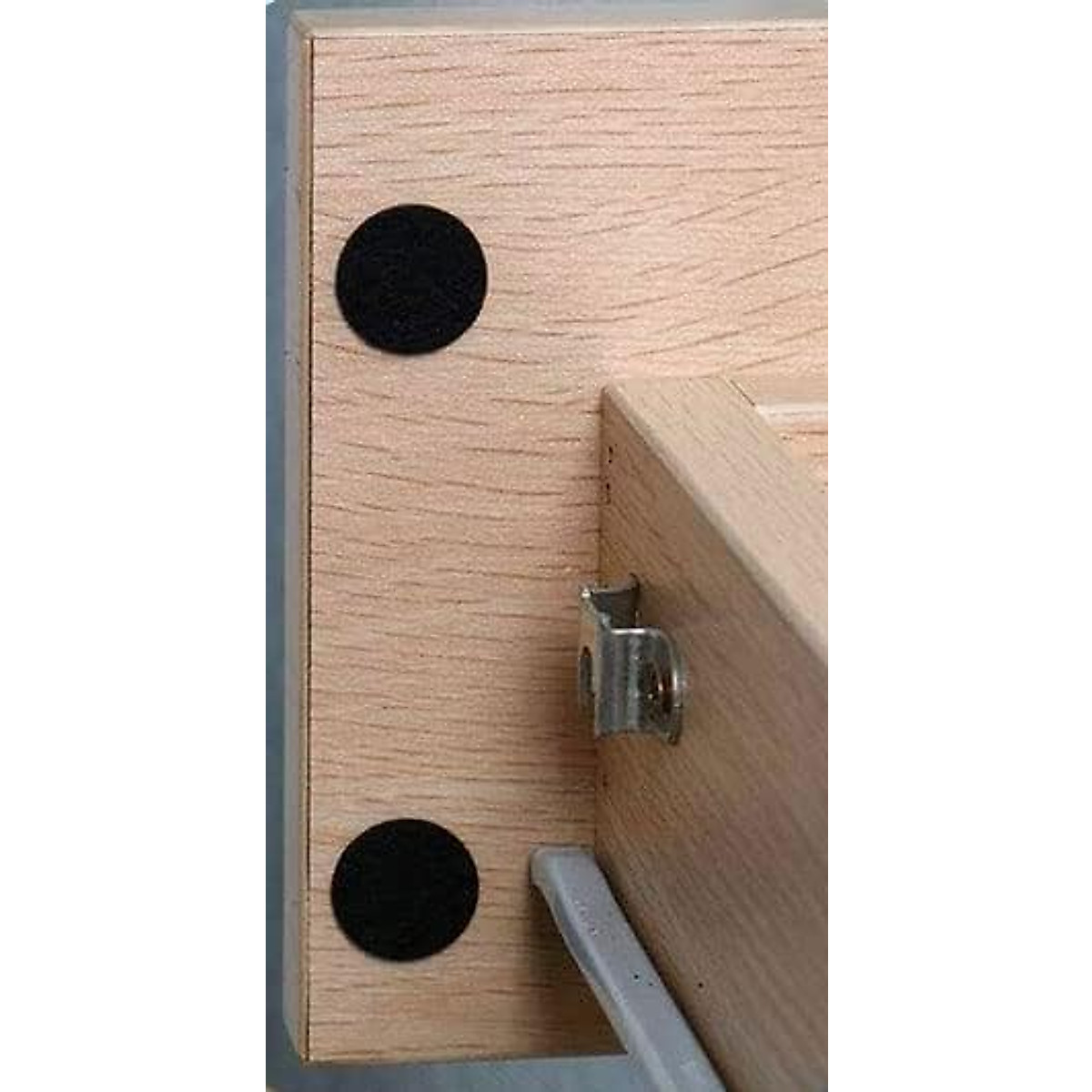 888 Corp Black Self Adhesive Felt Bumpers 1/2" Diameter and 1/8" Thick (48 Pack), Round