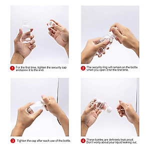 TRENDBOX Pack of 10-100ml Clear Empty PET Mini Storage 100ml/100g/100cc Bottles Hard Plastic Durable Turn Screw Cover Cap Round Filling Liquid Rhinestones Water Container