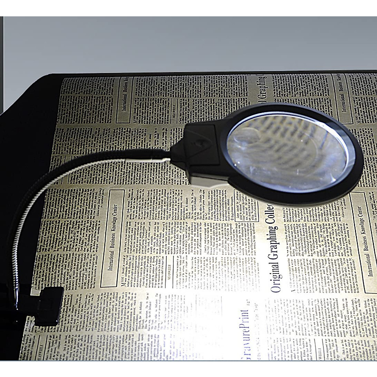 Meichoon Magnifying Lamp with Light,Clamp Magnifier,Clip-on Table Bright LED Lighted Magnifying Glasses,for Reading Diamond Painting Cross Stitch