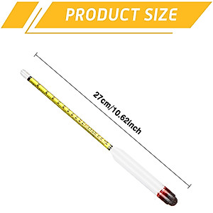 6 Pcs Alcohol Hydrometer 0-200 Proof and Tralle Hydrometer Alcohol Digital Accurate Alcohol Proof Tester for Liquor Wine Brew Beer and Distilling Moonshine Alcoholmeter