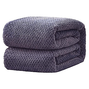 Tronssien Fleece Throw Blankets Super Soft Flannel Cozy Blankets Washable Lightweight Fuzzy Blanket for Couch Sofa Bed Office Throw Size Warm Plush Blankets for All Season (50'x 60')
