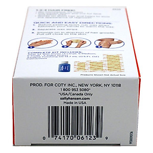 Sally Hansen Hair Remover Wax Strip Kit BroWith Face/Bikini, 1 Count (Pack of 2)