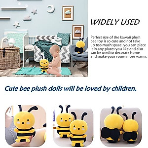 AUCOOMA Stuffed Bee Animal Plush, Cute Honeybee Plushie Toy for Kids, Girls, Doll 7.8"