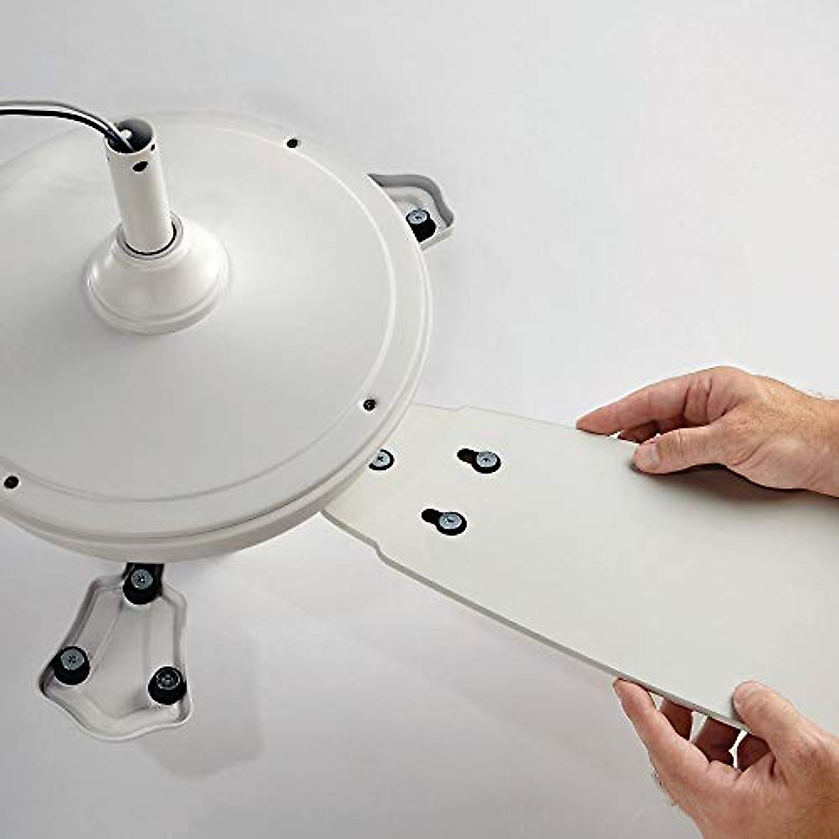 North Pond 52 in. LED Outdoor Matte White Ceiling Fan with Light