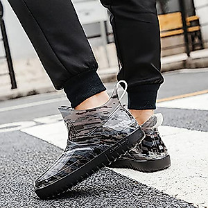 JUMESGU Lightning Deals Today Men's Ankle High Waterproof Hiking Boots Outdoor Lightweight Shoes Trekking Trails 2023