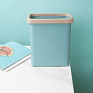 Nicunom 3 Pack Small Trash Can, 1.5 Gallon Plastic Garbage Can Wastebasket Multicolor Trash Can Square Garbage Container Bin for Bathroom, Kitchen, Bedroom, Living Room, Home Office