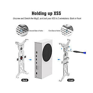 ElecGear Magnetic Wall Mount for Xbox Series S, Metallic Mount with Magnet and Built-in Spirit Level - Mount XSS Vertically, Horizontally or Under Desk
