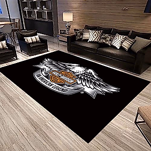 Moto Gp, Motorsport Rugs, Harley for Garage Rug, Personalized Rug, Non-Slip Backing,Themed Rug, Rug for Living Room, ms0205.2(39”x59”)=100x150cm