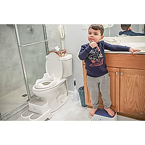 UpPro 2 in 1 Anti Slip Bunny Step Stool, Detachable Double Up Kids Step Stool, Wide Step Toddler Step Stool, Kids Step Stool for Toilet Potty Training, Kitchen, and Bathroom (Grey)