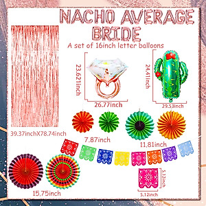 JeVenis Nacho Average Bride Balloons Nacho Average Bride Decoration Nacho Average Bride Party Supplies Mexican Engagement Bridal Shower Party Decoration