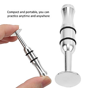 Watris Veiyi Embouchure Training Device Mouthpiece, Mouth Strength Trainer, Brass Instrument Accessories, Personal Embouchure Trainer Mouth Muscles Builder for Trombones Woodwinds Saxophone(Silver)