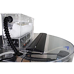 Penn-Plax Water World Luxury Large Cylinder Acrylic Aquarium with Built-in Stand and Storage Top – 360° View – Great for Freshwater and Saltwater Fish – 53 Gallons