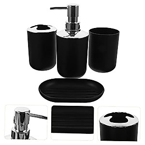 RORPOIR 1set Bathroom Set Soap Makeup Accessories Tumbler Rinsing Cup Bath Accessories Bathing Accessories Cotton Swabs for Makeup Make up Kit Toilet Tray Dressing Table Plastic Simple