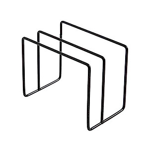 XJJZS Pot Lid Holder Iron Cutting Board Holder Stand Kitchen Organizer Rack Hanging Board Shelf Pan Lid Cover Storage Rack (Color : Black)