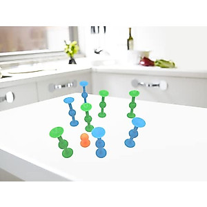 Family Darts Game, Christmas Suction Cup Silicone Darts Game, Stocking Stuffer Gift, Outdoors/Indoors, Camping Game, Kids and Adults Party Game, Fidget Toys, 10 Pieces for 2 Teams, green and blue