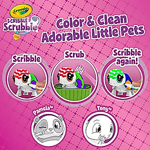 Crayola Scribble Scrubbie Pets Scented Spa, Animal Toy Playset, Includes Washable & Scented Markers, Gifts for Girls & Boys, Ages 3+