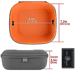 Geekria Shield Gaming Headset Case for Large Over-Ear Headphones, Replacement Hard Shell Travel Carrying Bag with Cable Storage, Compatible with Sony, Sennheiser, Turtle Headsets (Grey)