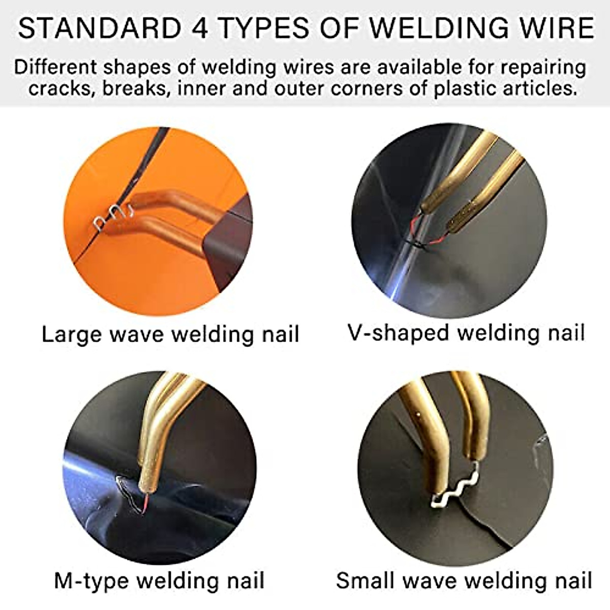 Plastic Welding Torch, Plastic Welder Staples Gun Kit, Bumper Repair Kit Plastic Crack Repair Kit, Car Bumper Repair Kit, Hot Stapler Flat/Outside Corner/Inside Corner/Wave Staples(Cyan US Plug)