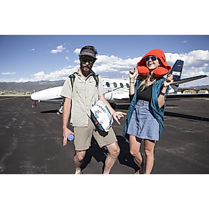 Grand Trunk Hooded Travel Pillow: 360 Neck and Head Support, High-Grade Memory Foam, Adjustable Light-Blocking Hood, Carry Bag Included - Perfect for Car or Airplane Sleeping