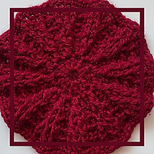 Woolen Delights Soft Wool Yarn for Crocheting, 3 Skeins, 522Yds/300G, Free Patterns - #4 Medium Aran/Heavy Worsted Weight Wool Yarn for Knitting - Crimson Red