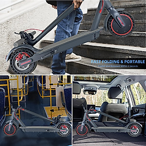 Evdekoru Adult Electric Scooter - 350W Motor Foldable Kick Scooter Up to 19MPH & 19-21Miles Range Sport Scooter, 8.5" Vacuum Tires Disc Braking Fast Electric Scooter for Adult Teens Commuter with App