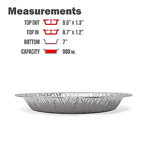Fig & Leaf (60 Pack) Premium 9-Inch Pie Pans l Disposable Aluminum Foil l Heavy-Duty l Tin Plates for Tart Quiche Pies