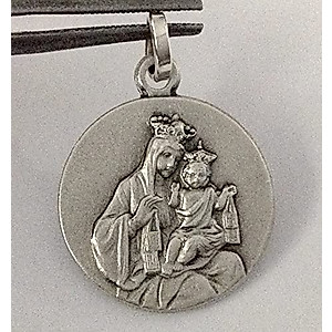 925 STERLING SILVER CARMEL SCAPULAR MEDAL (OUR LADY OF MOUNT CARMEL - VIRGIN OF CARMEL) - 100% MADE IN ITALY