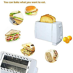 Hovico Toaster 2 Slice,Extra Wide Slot Toasters 2 Slice 6 WHITE Settings and Removable Crumb Tray, Stainless Steel Toasters Breakfast Machine