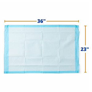Medline Light Absorbency Disposable Underpads, Quilted Fluff Core, 23" x 36'', 50 Count